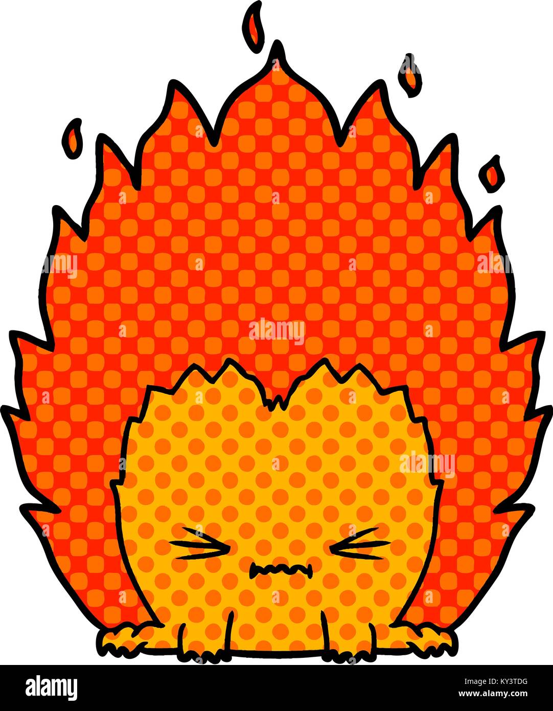 cartoon fire creature Stock Vector Image & Art - Alamy