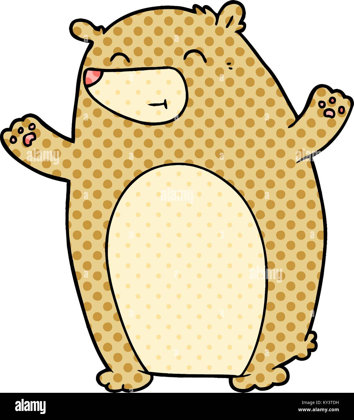happy cartoon bear Stock Vector Image & Art - Alamy