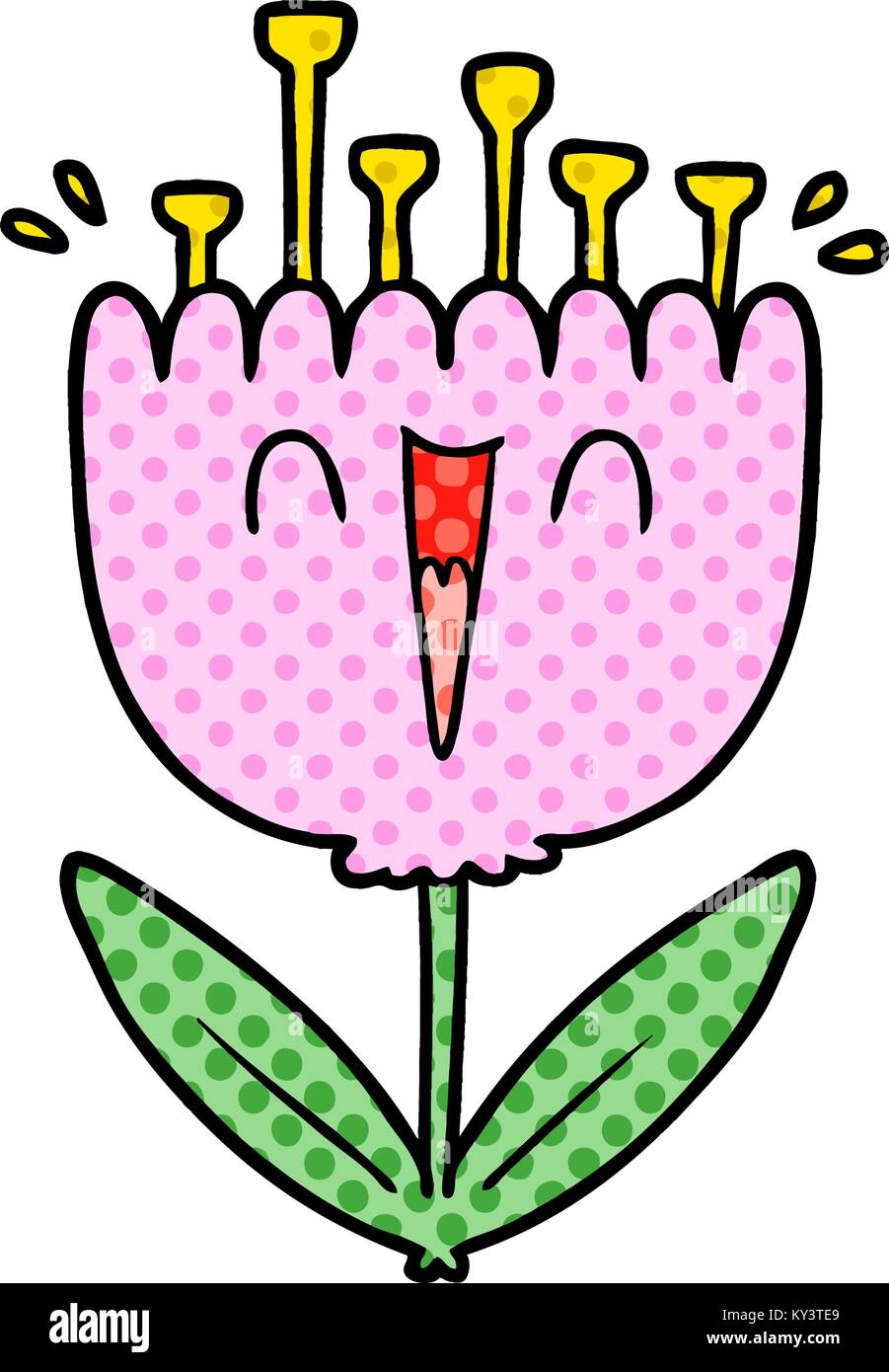 cartoon happy flower Stock Vector Image & Art - Alamy