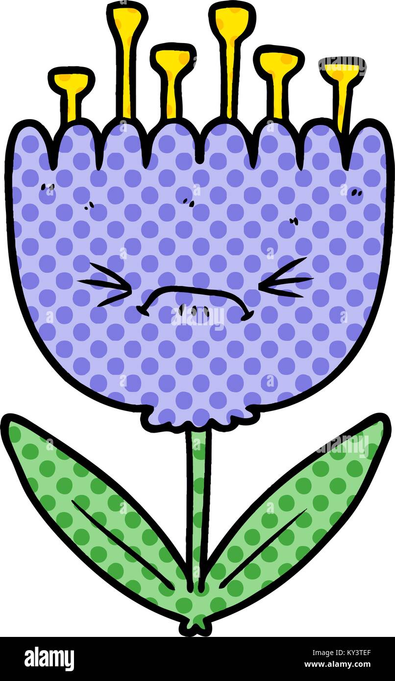 cartoon angry flower Stock Vector Image & Art - Alamy