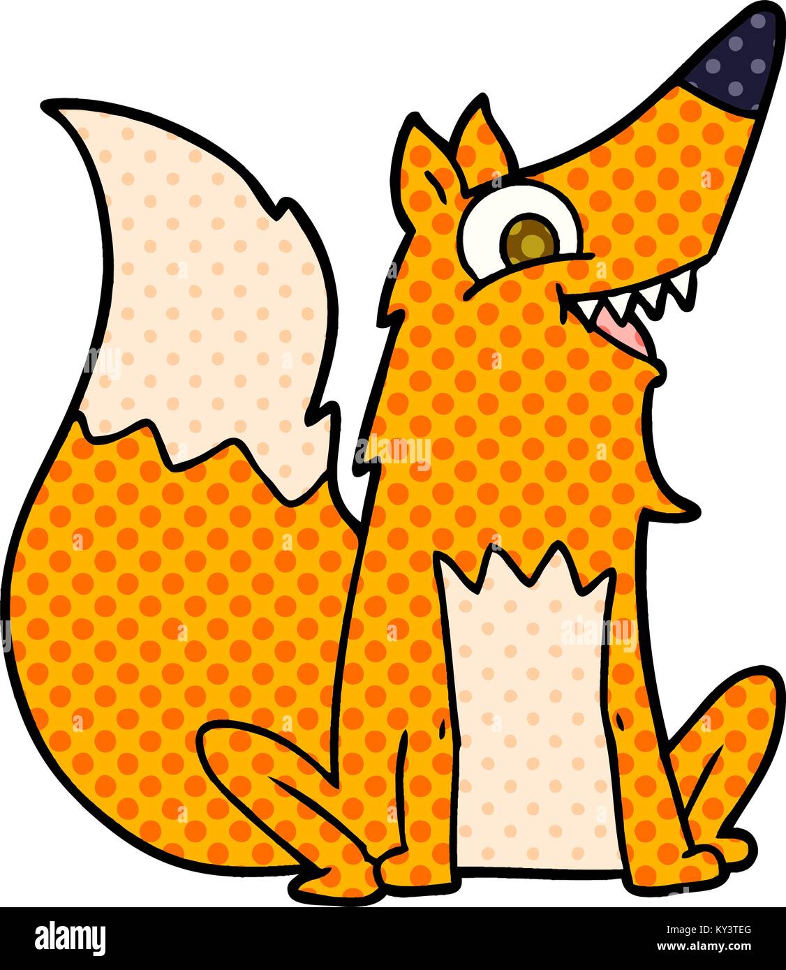 cartoon happy fox Stock Vector Image & Art - Alamy