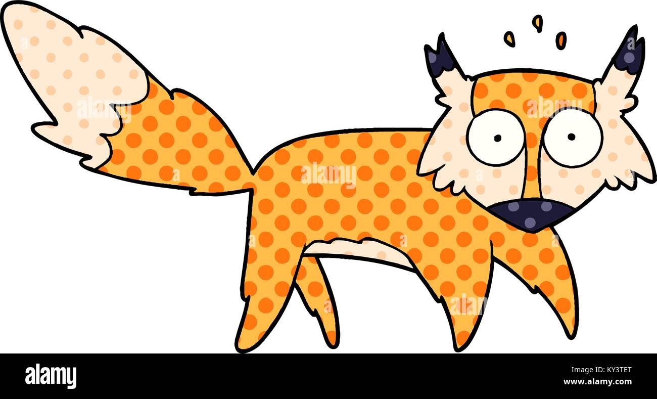 cartoon startled fox Stock Vector Image & Art - Alamy