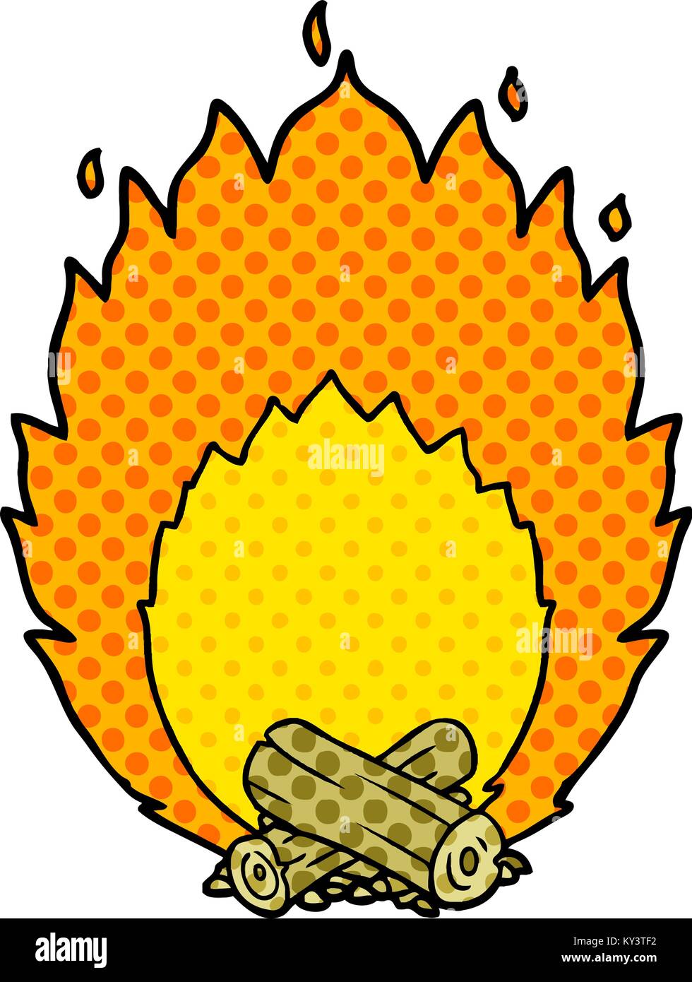 cartoon blazing camp fire Stock Vector Image & Art - Alamy