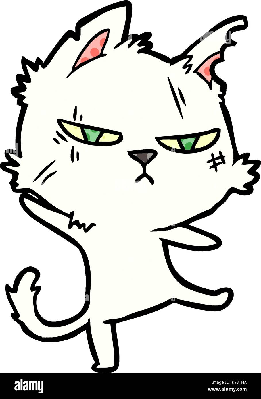 tough cartoon cat Stock Vector Image & Art - Alamy