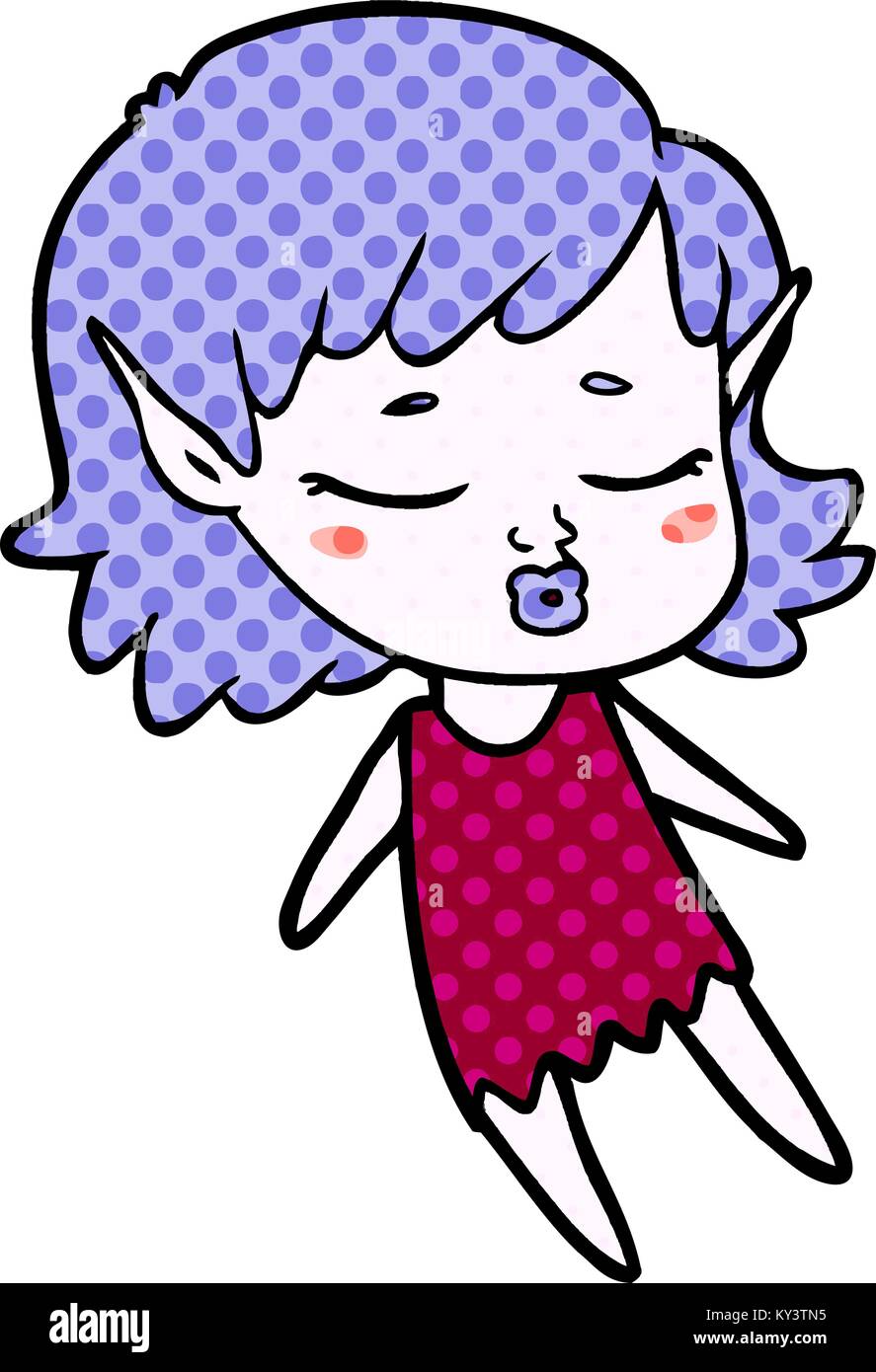 pretty cartoon elf girl flying Stock Vector Image & Art - Alamy