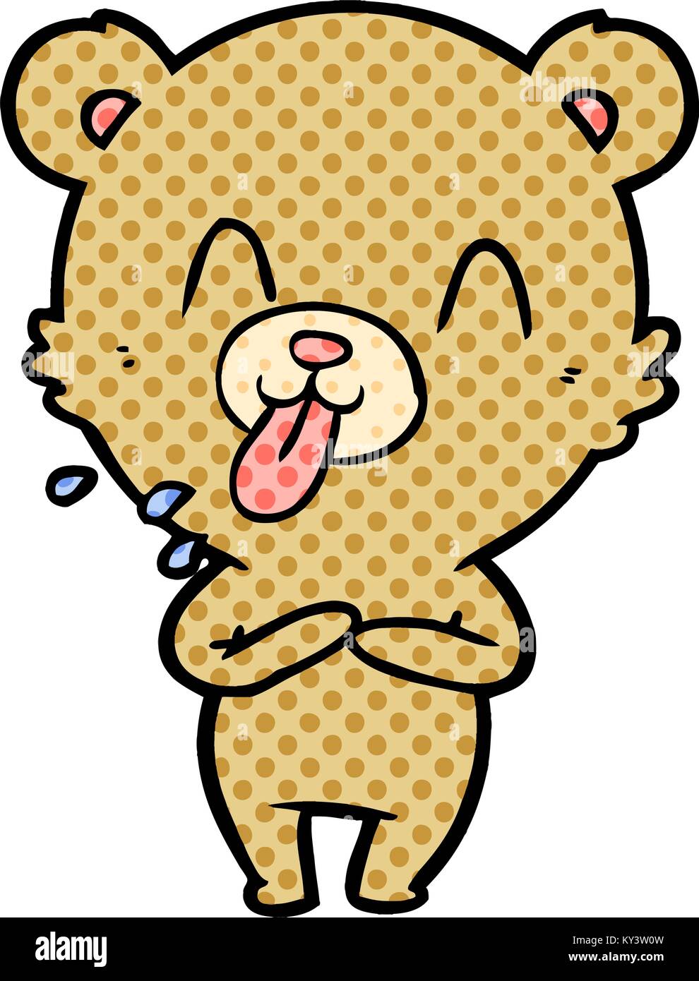 rude cartoon bear Stock Vector Image & Art - Alamy