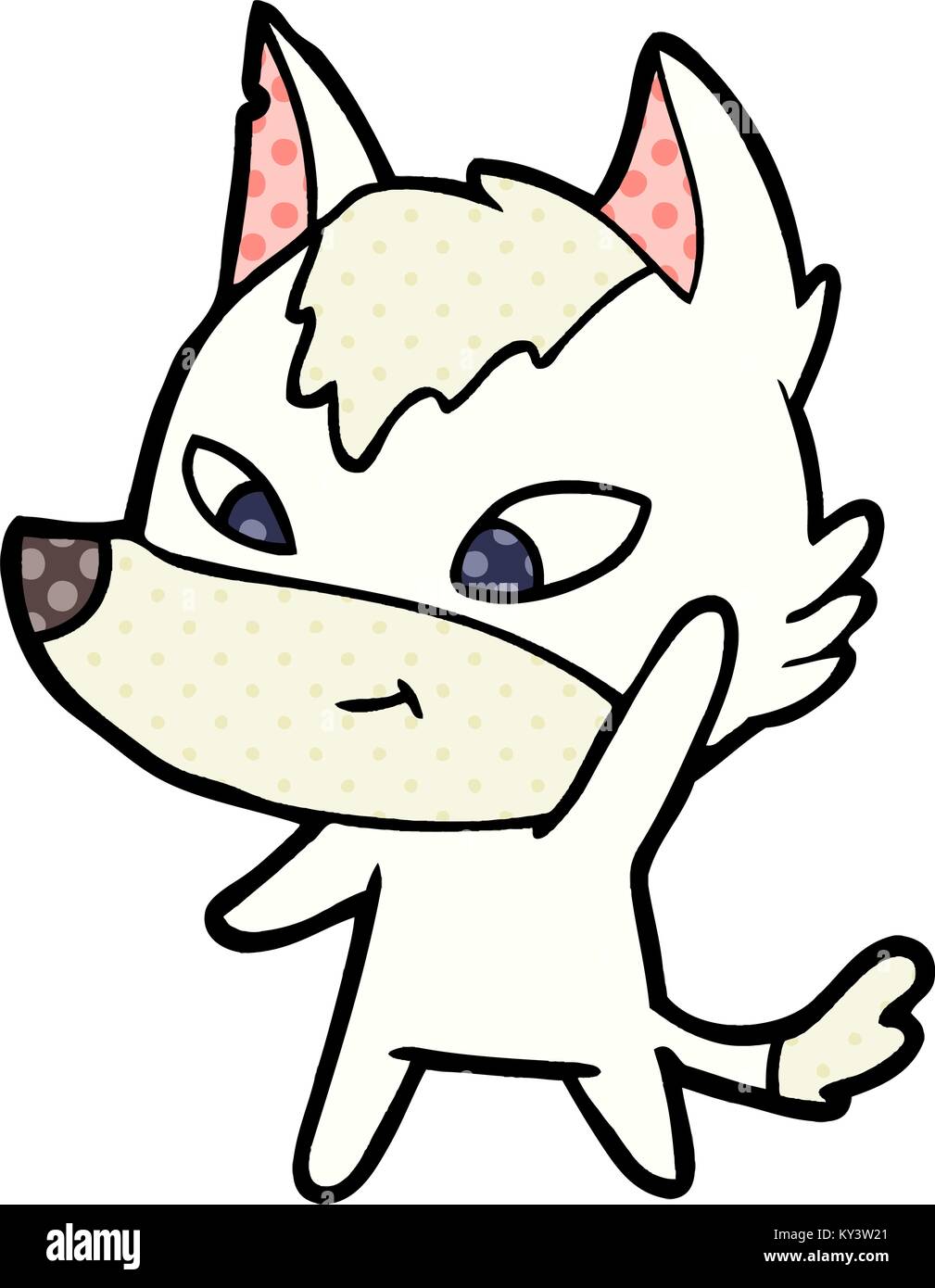 friendly cartoon wolf Stock Vector Image & Art - Alamy