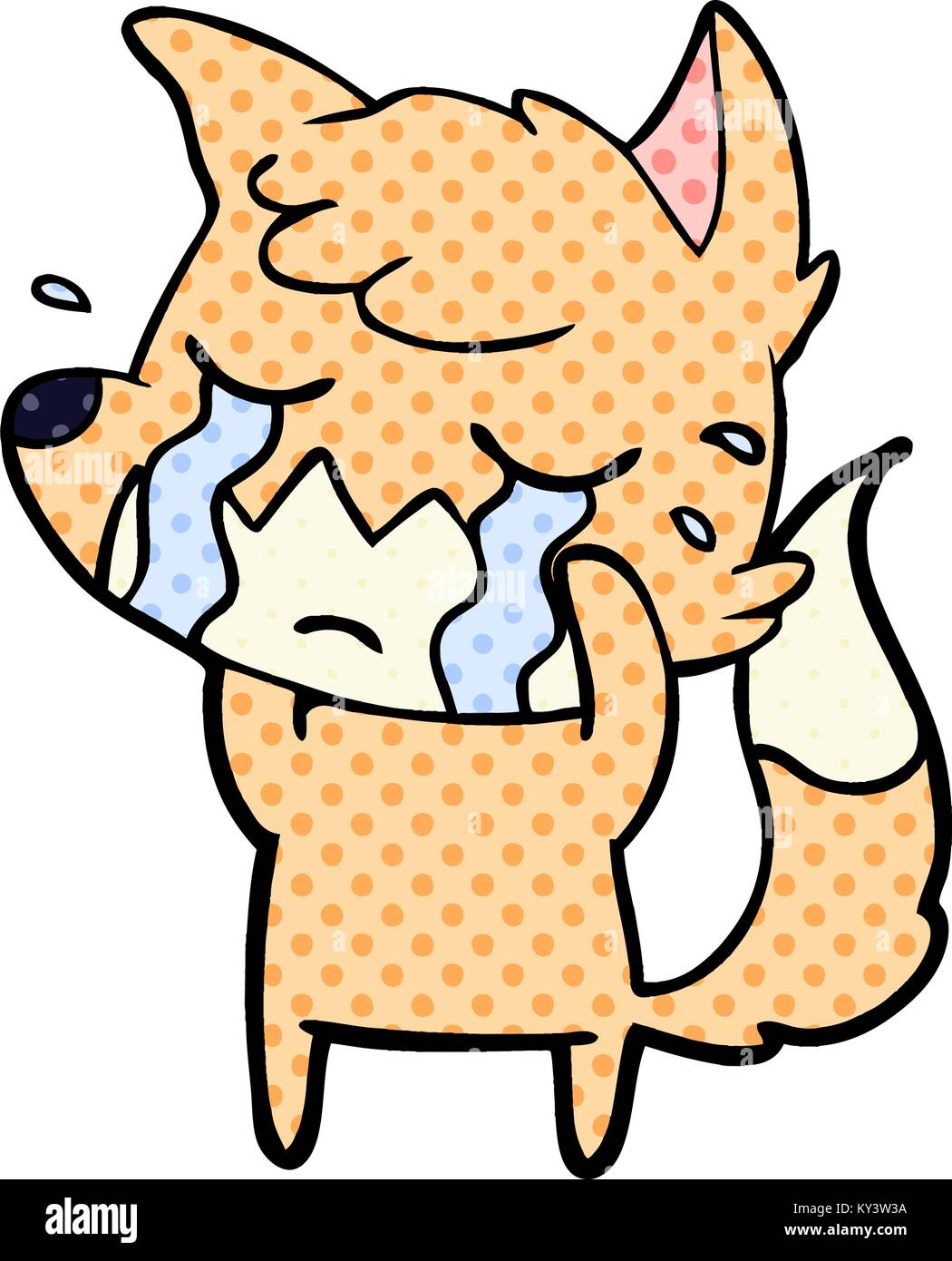 crying fox cartoon Stock Vector Image & Art - Alamy