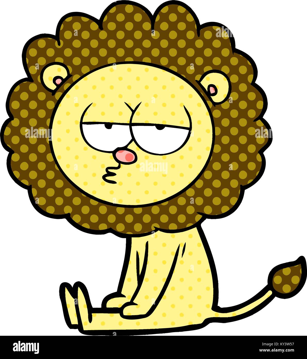 cartoon bored lion Stock Vector Image & Art - Alamy