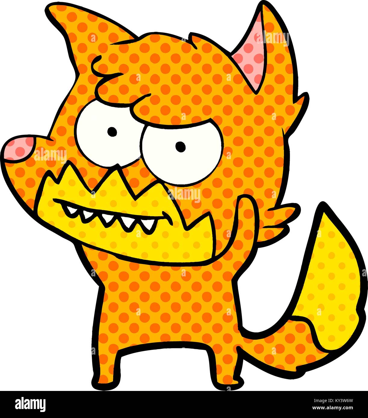 cartoon grinning fox Stock Vector Image & Art - Alamy