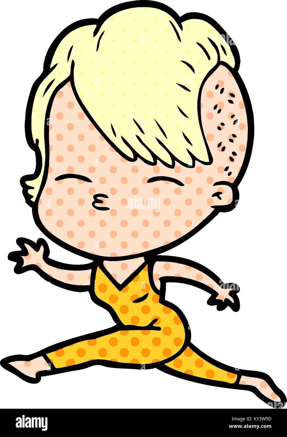 cartoon girl leaping Stock Vector Image & Art - Alamy