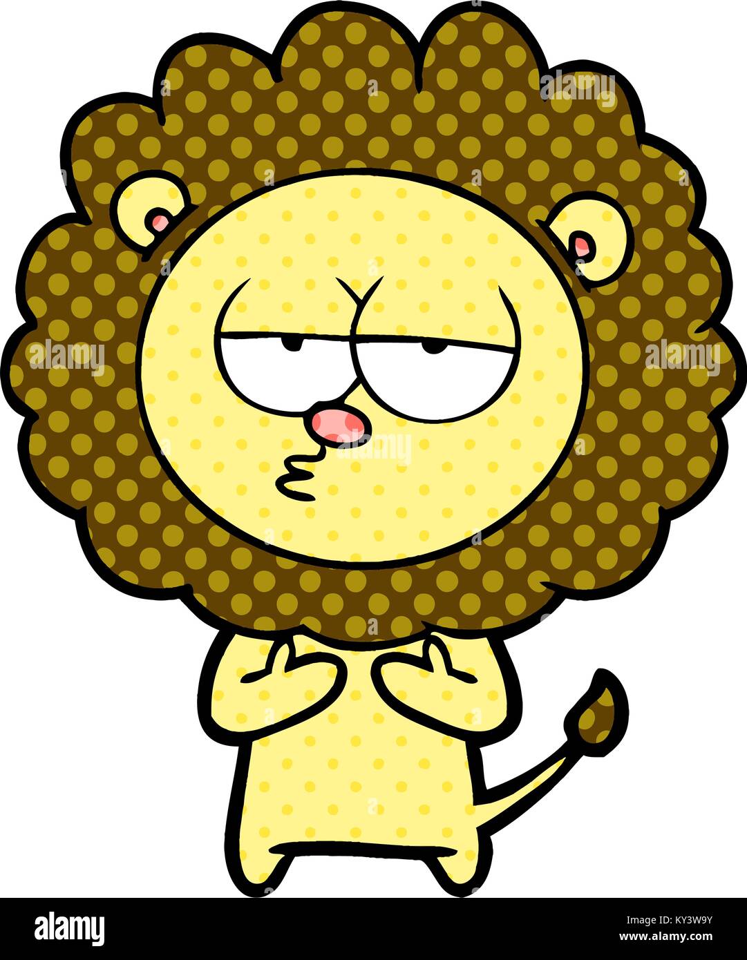 cartoon tired lion Stock Vector Image & Art - Alamy