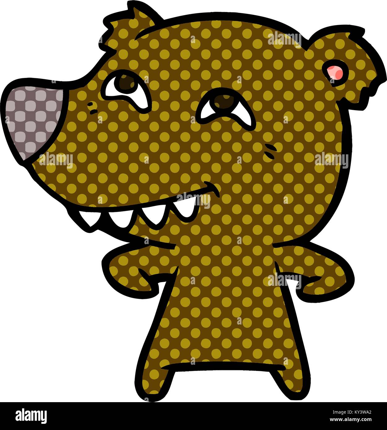 cartoon bear showing teeth Stock Vector Image & Art - Alamy