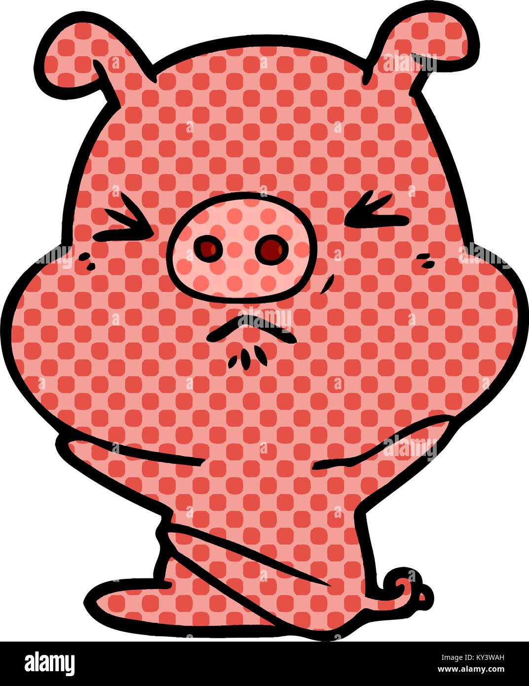 cartoon angry pig Stock Vector Image & Art - Alamy