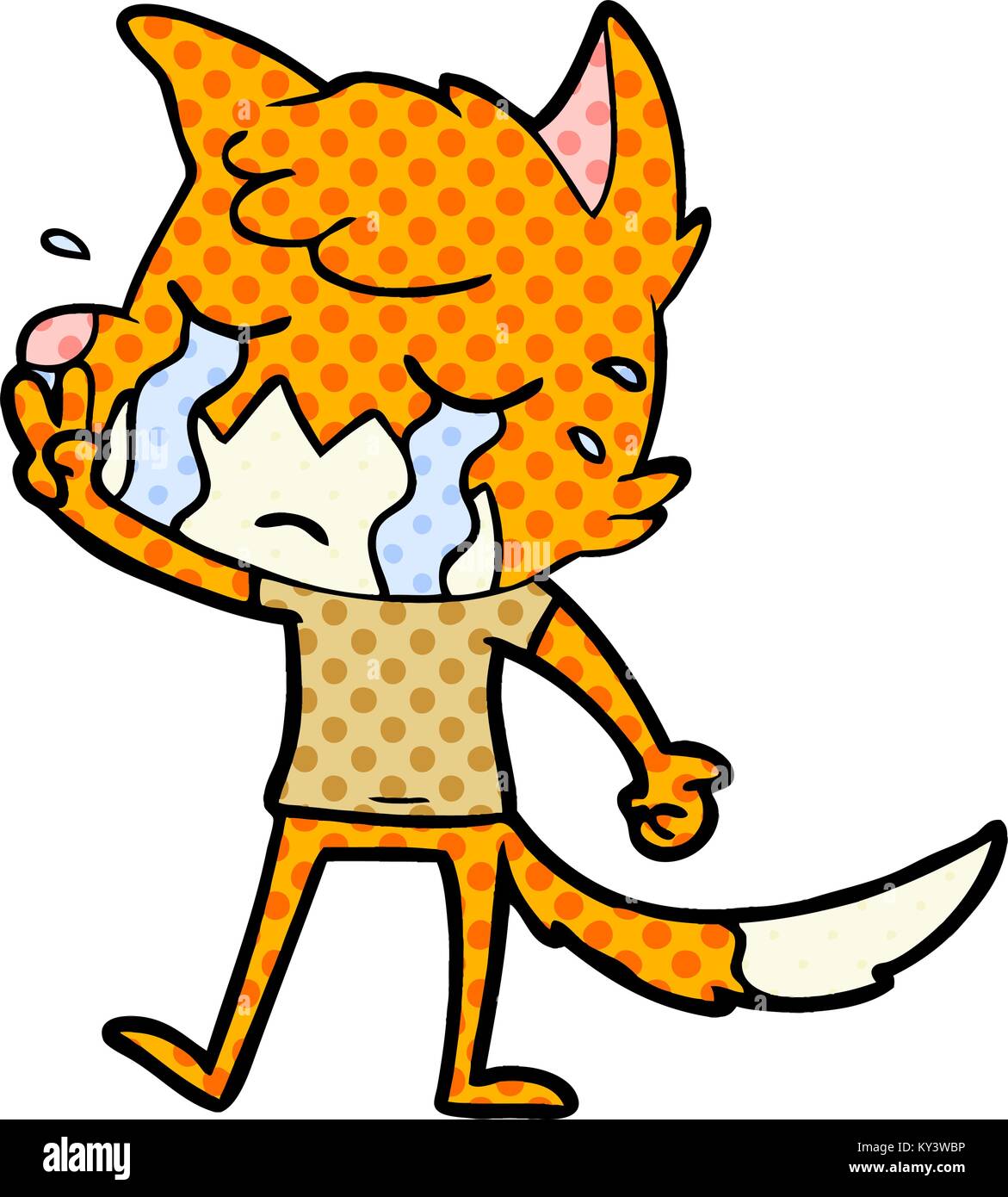 crying waving fox cartoon Stock Vector Image & Art - Alamy