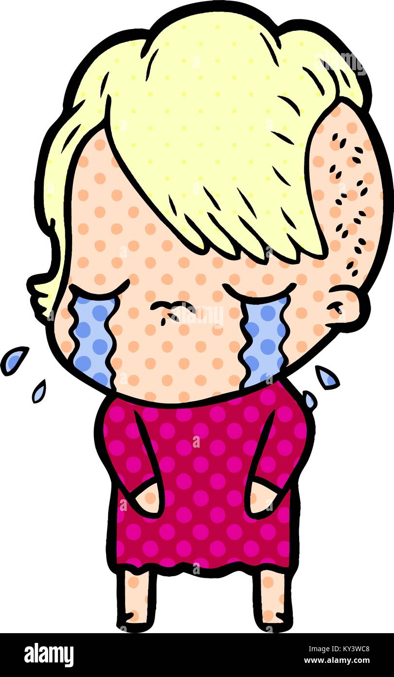 cartoon crying girl Stock Vector Image & Art - Alamy