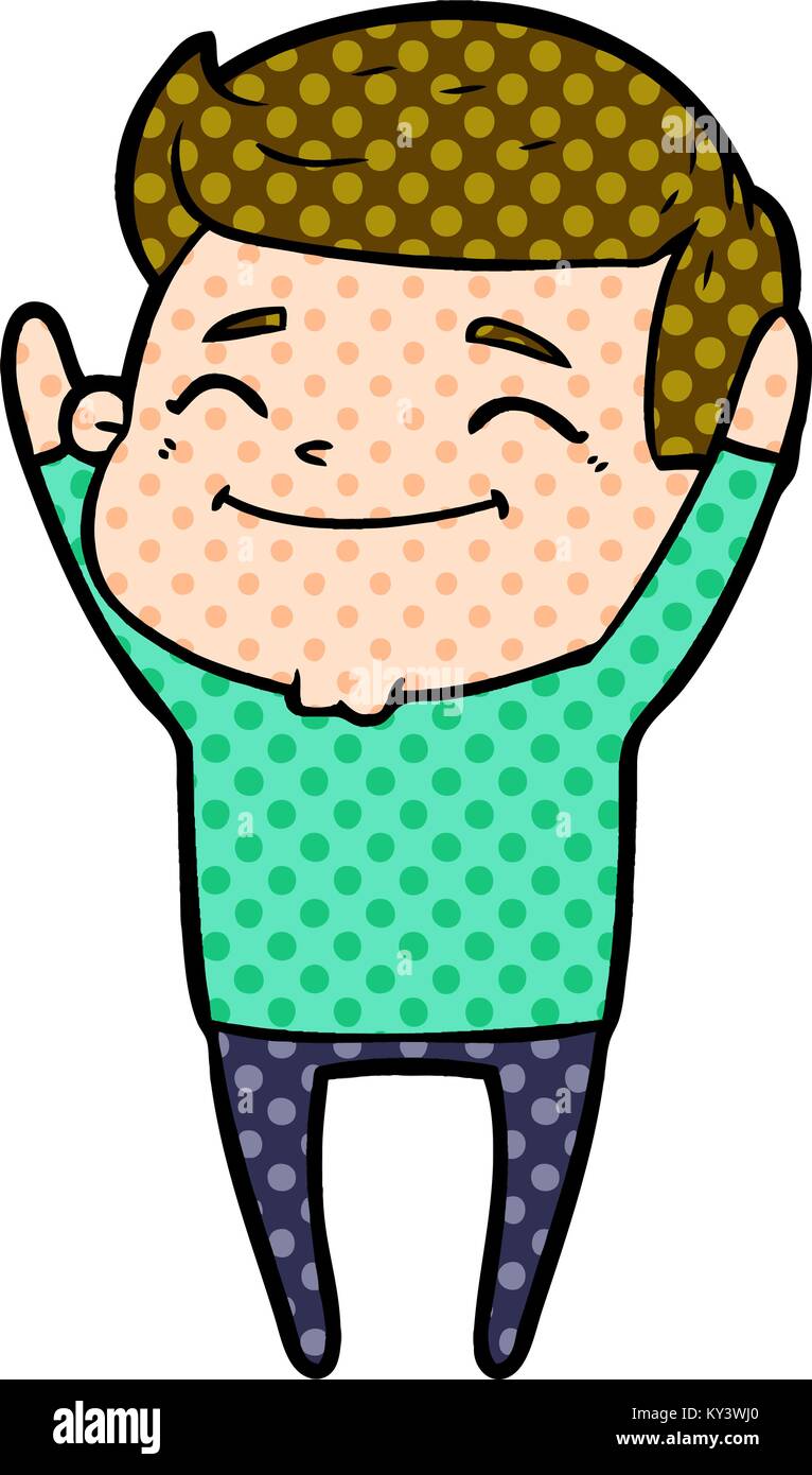 happy cartoon man Stock Vector Image & Art - Alamy