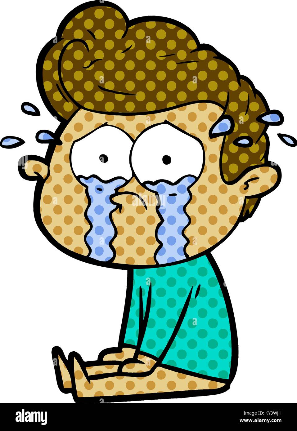 cartoon crying man Stock Vector Image & Art - Alamy