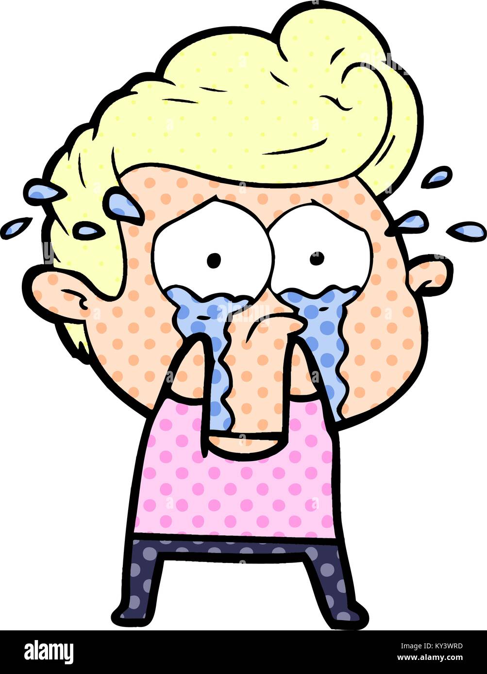 cartoon crying man Stock Vector Image & Art - Alamy