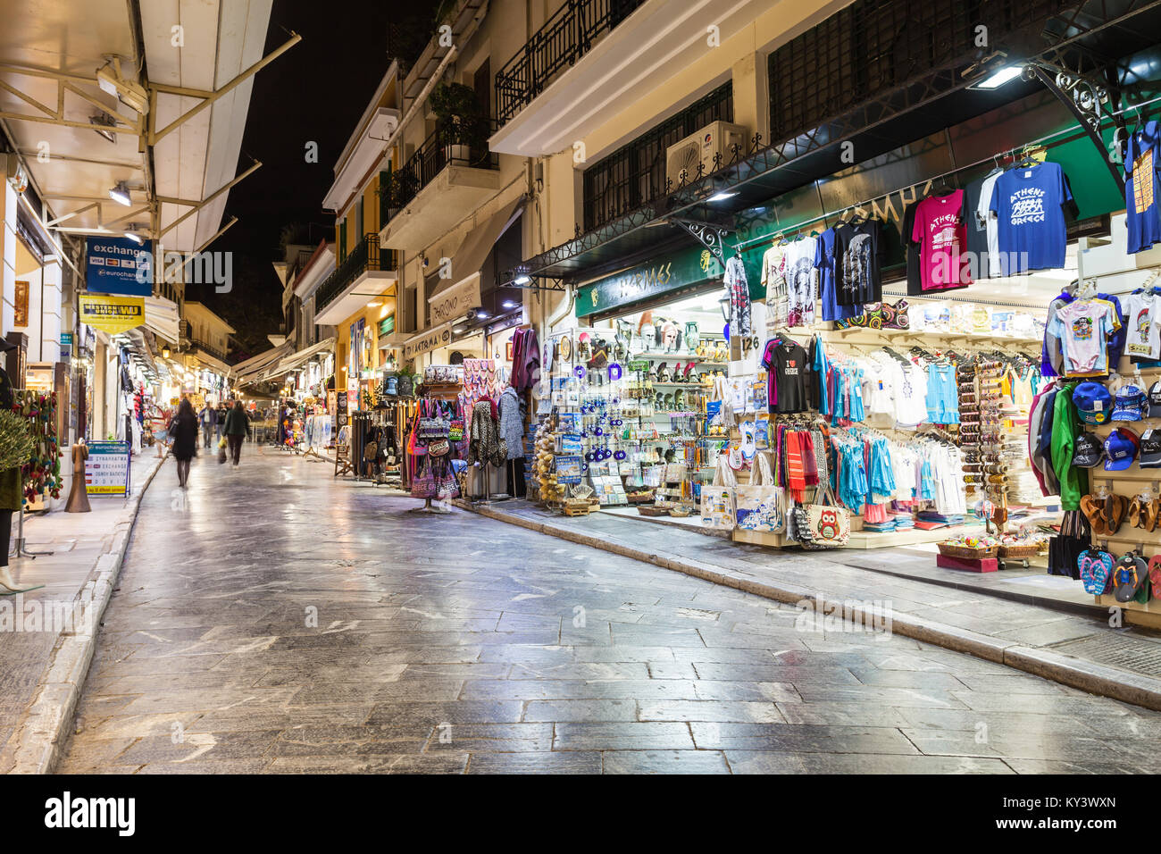 Pedestrian street old town athens hi-res stock photography and images ...