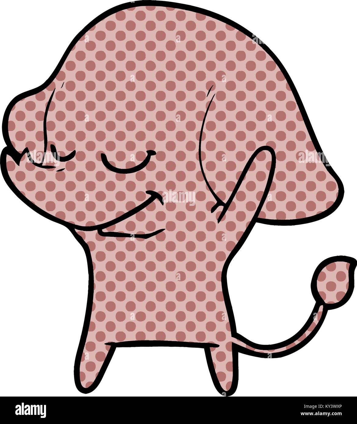 cartoon smiling elephant Stock Vector Image & Art - Alamy