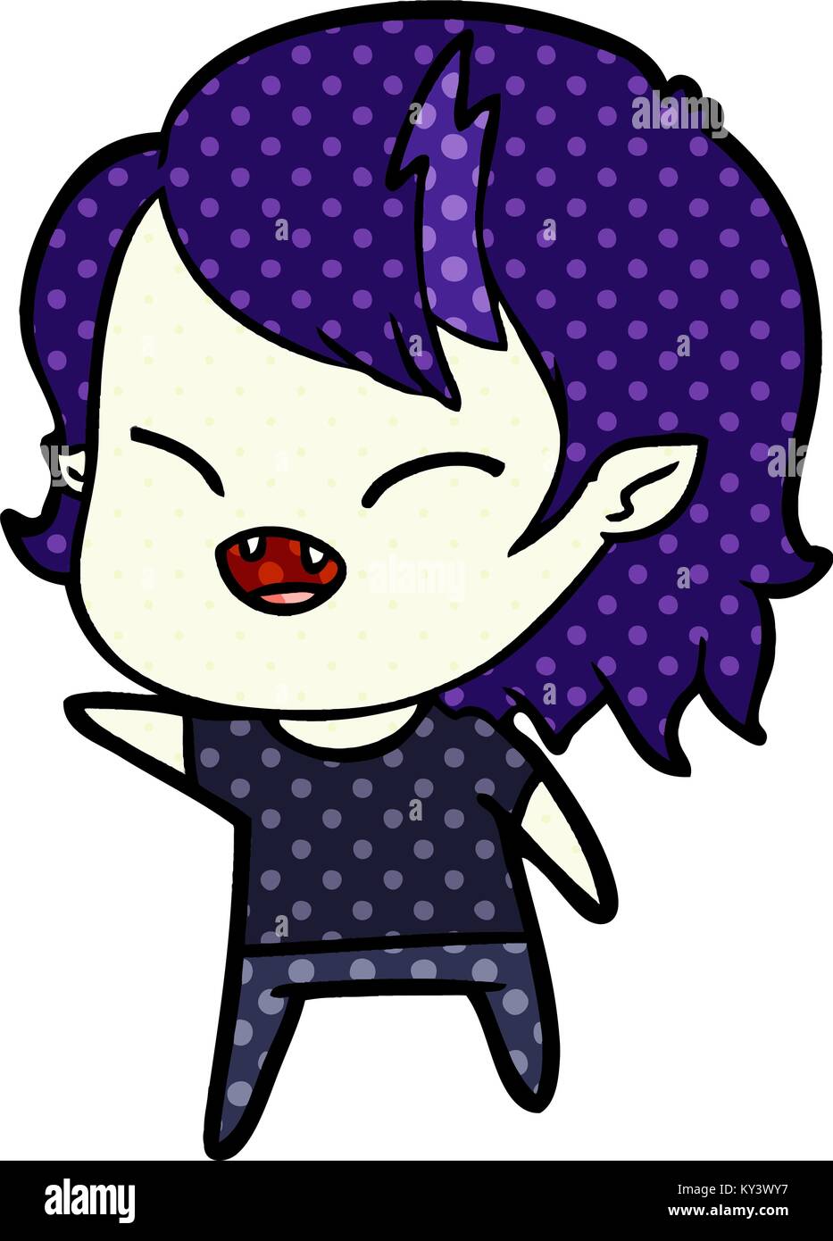 cartoon laughing vampire girl Stock Vector Image & Art - Alamy