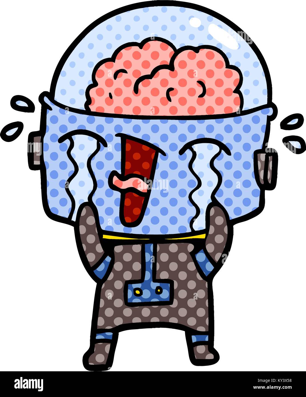 cartoon crying robot Stock Vector Image & Art - Alamy