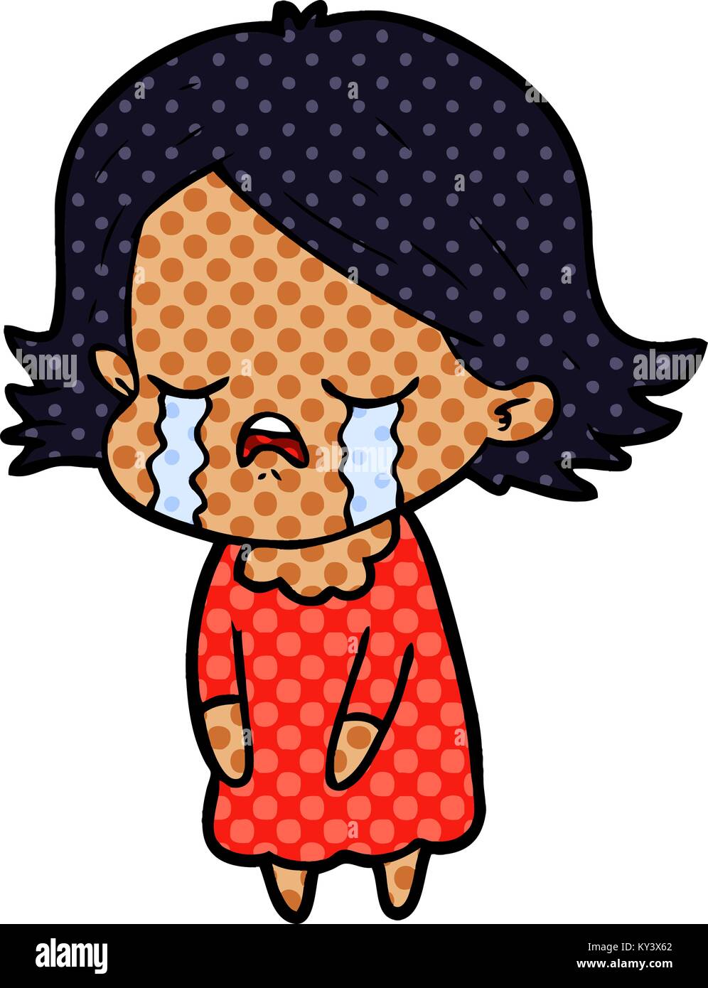 cartoon girl crying Stock Vector Image & Art - Alamy