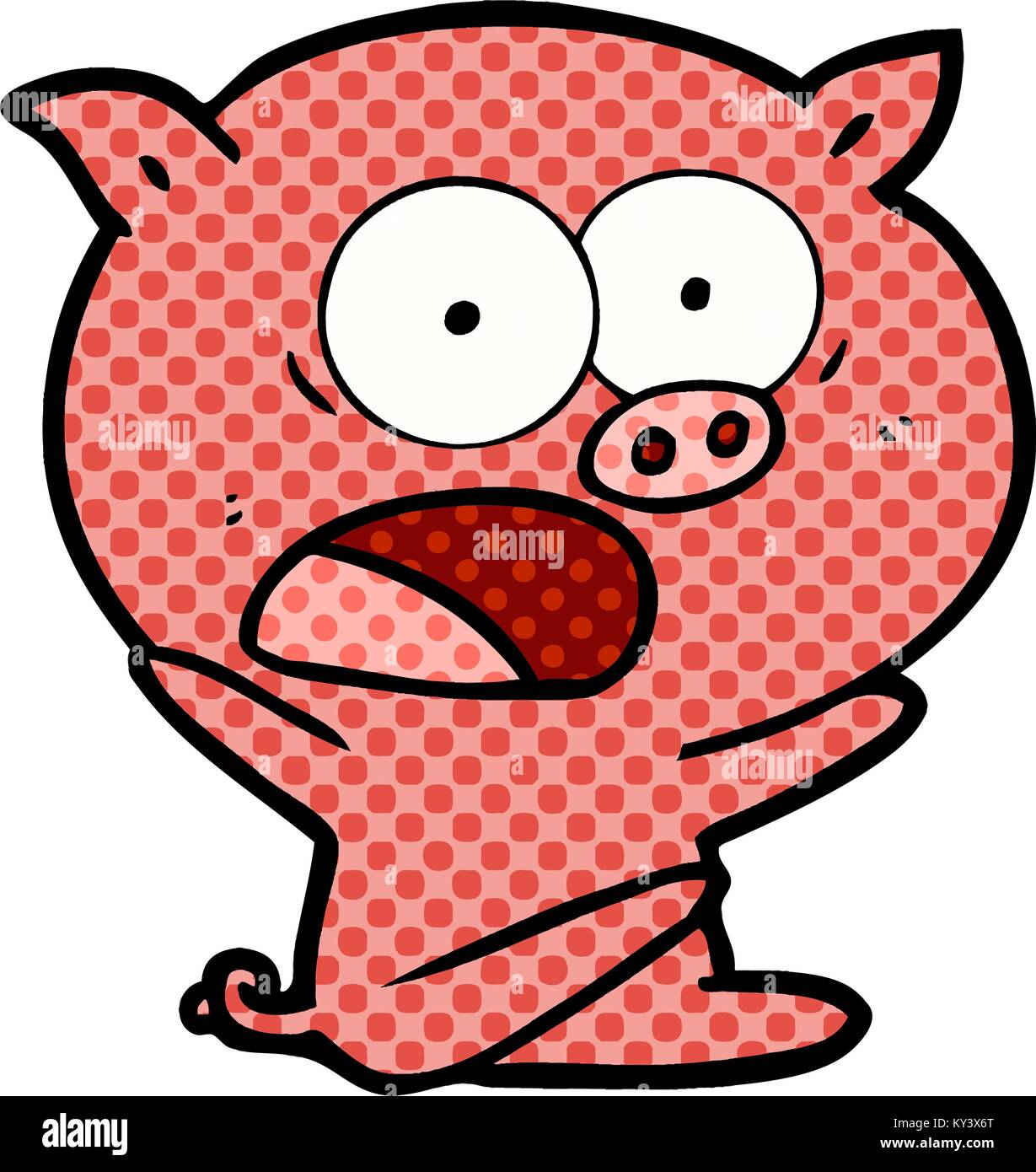 shocked cartoon pig sitting down Stock Vector Image & Art - Alamy