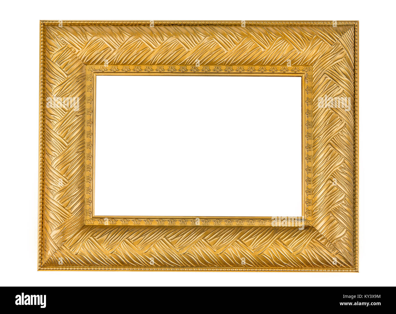 Empty wooden frame on the white background Stock Photo - Alamy