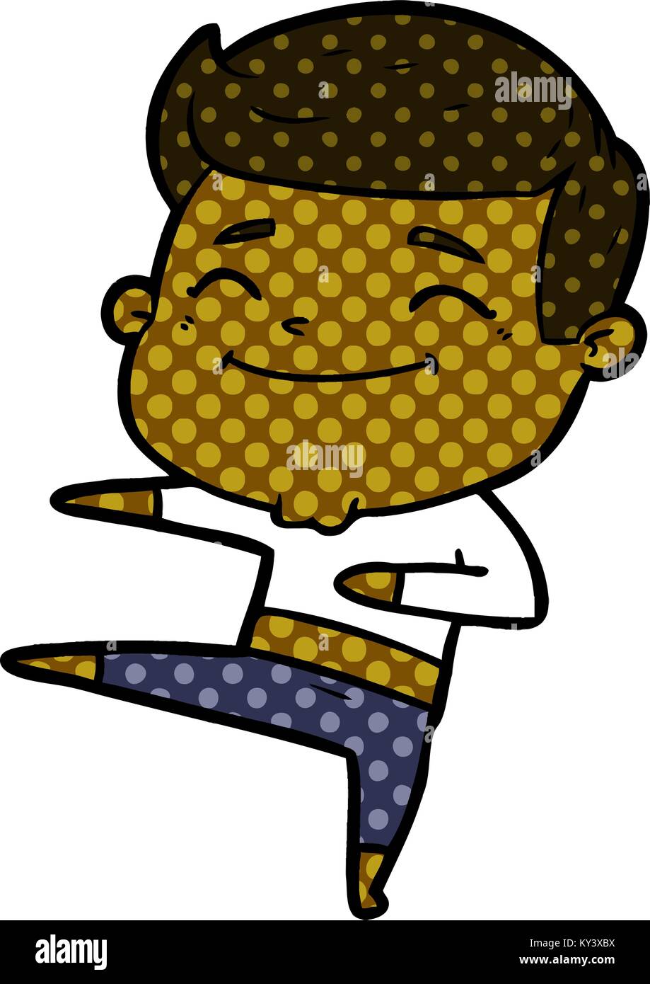 happy cartoon man dancing Stock Vector Image & Art - Alamy