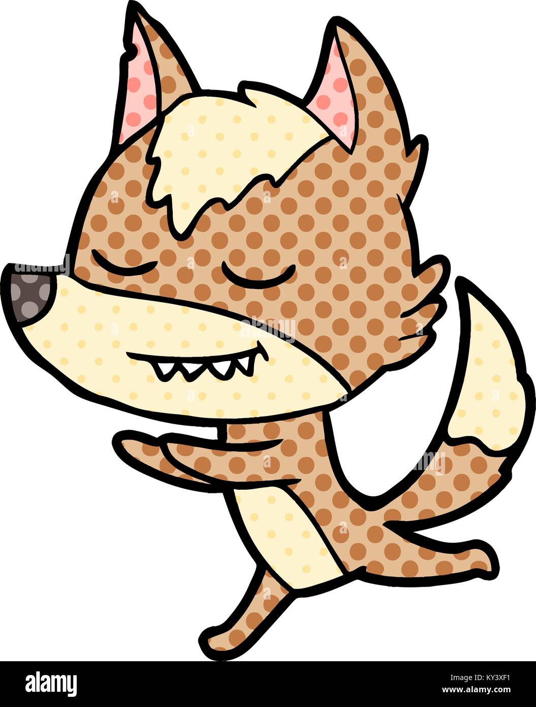 friendly cartoon wolf running Stock Vector Image & Art - Alamy