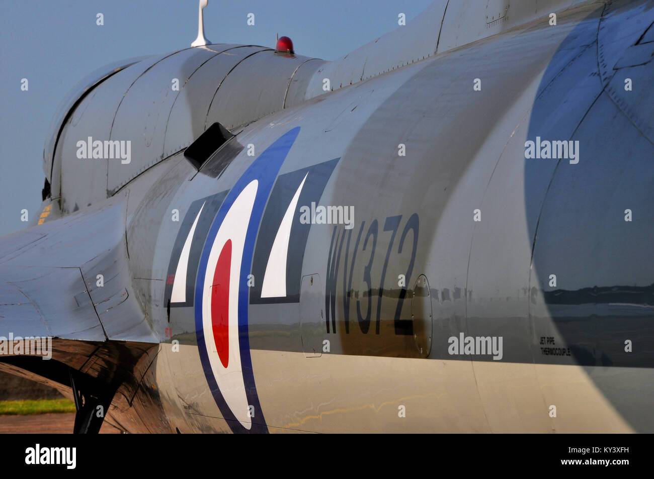 Hawker Hunter WV372 vintage jet plane in RAF colours at the RAF ...