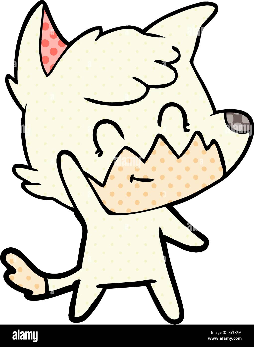 cartoon friendly fox Stock Vector Image & Art - Alamy