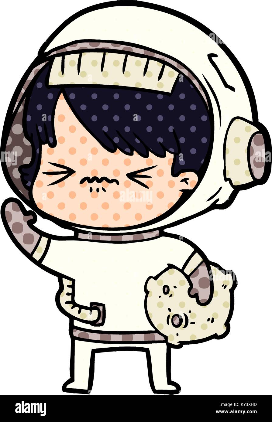 angry cartoon space girl Stock Vector Image & Art - Alamy