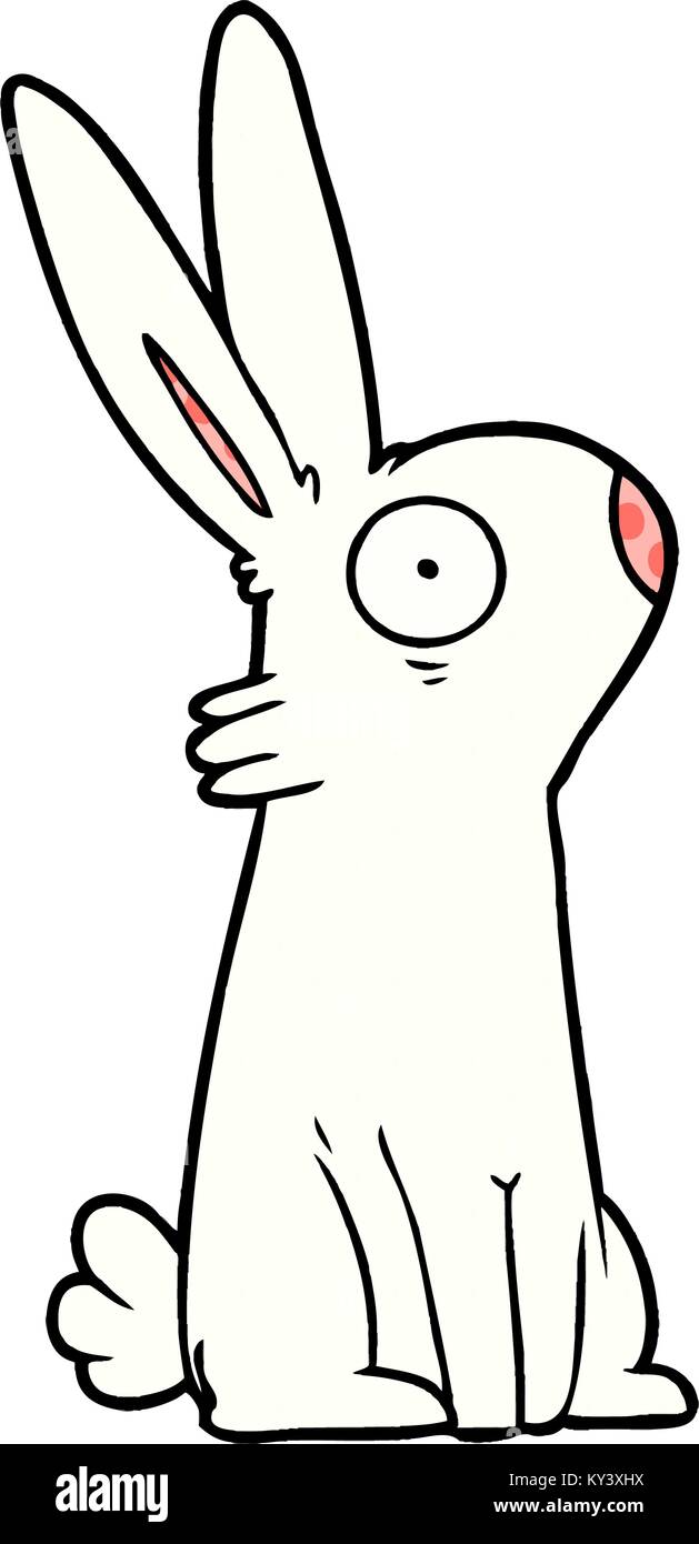 cartoon startled rabbit Stock Vector Image & Art - Alamy