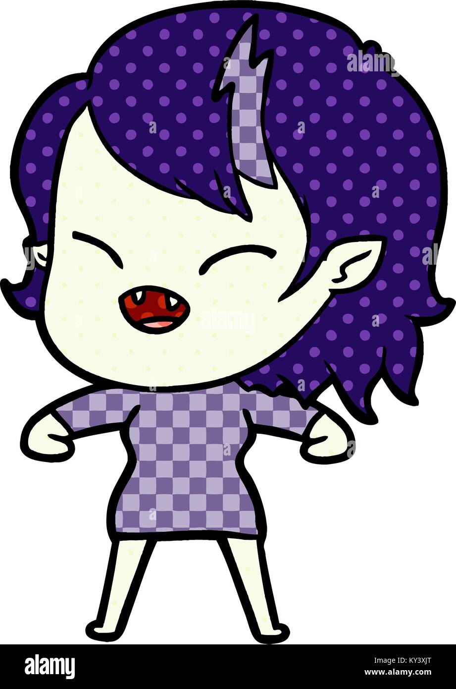 cartoon laughing vampire girl Stock Vector Image & Art - Alamy