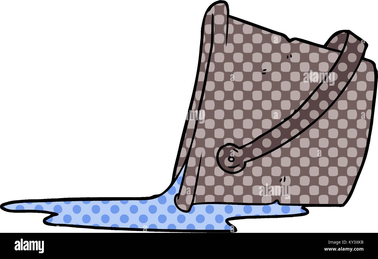 cartoon spilled bucket of water Stock Vector Image & Art - Alamy