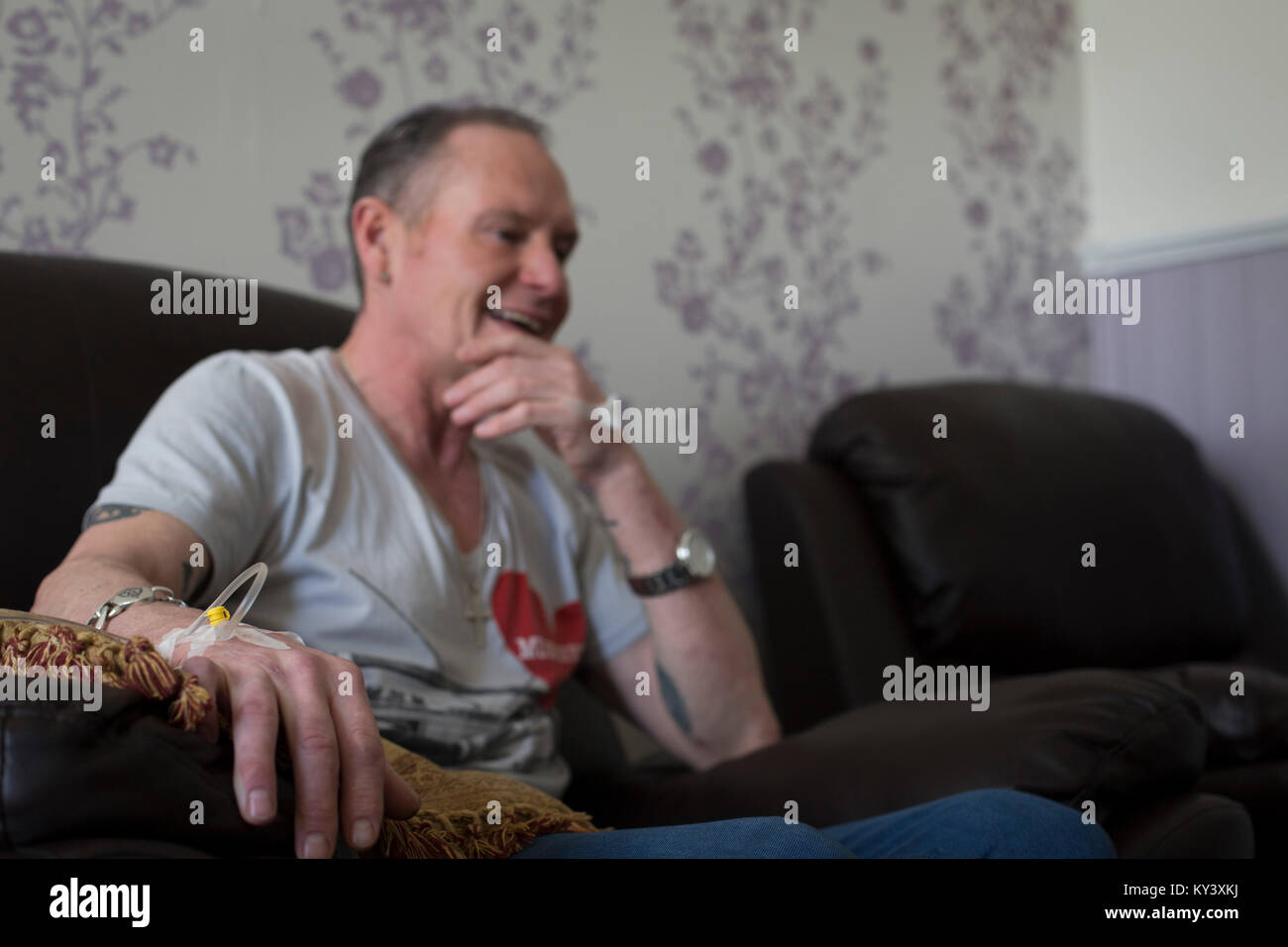 Former international footballer Paul 'Gazza' Gascoigne undergoing a ...