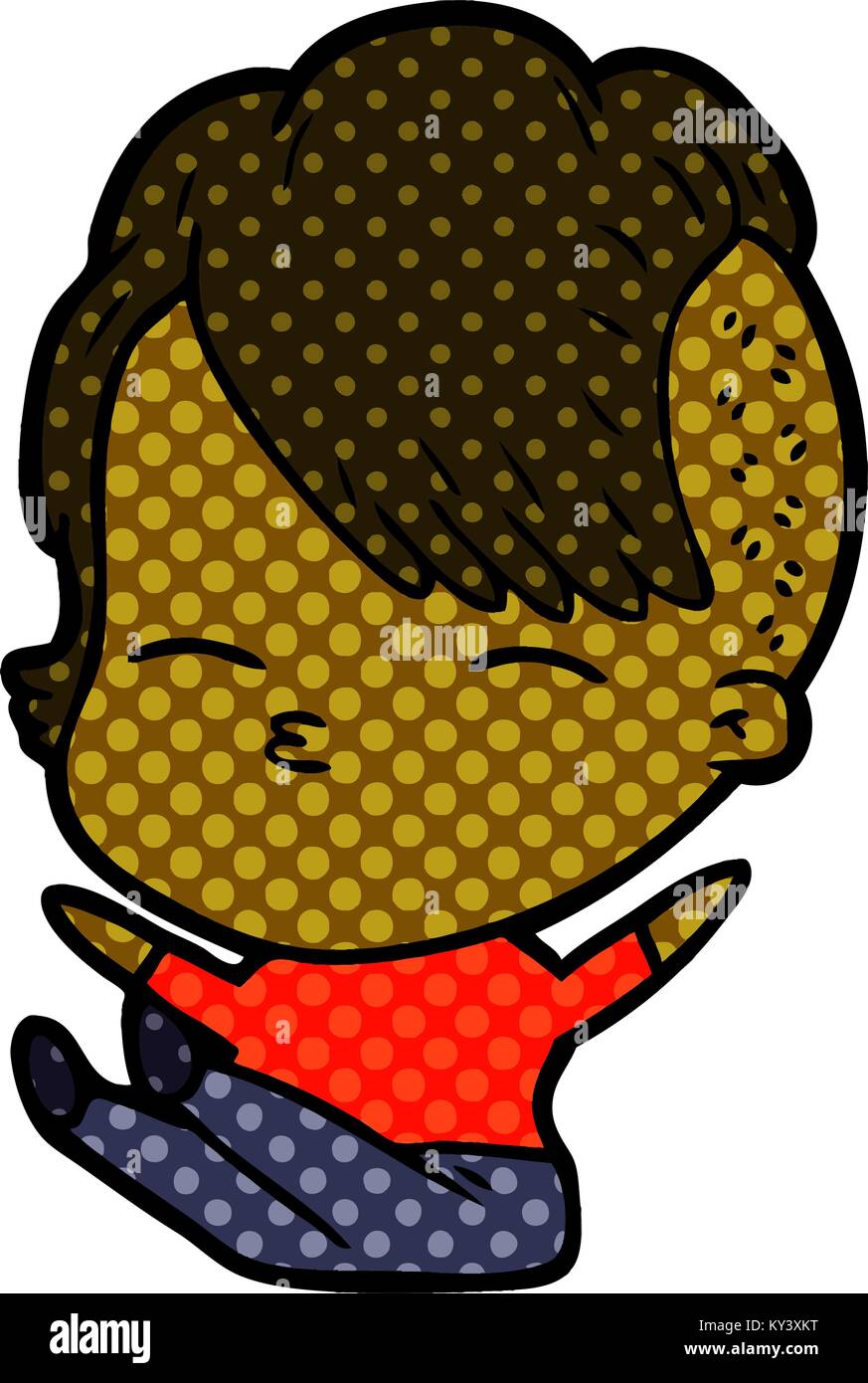 cartoon squinting girl Stock Vector Image & Art - Alamy