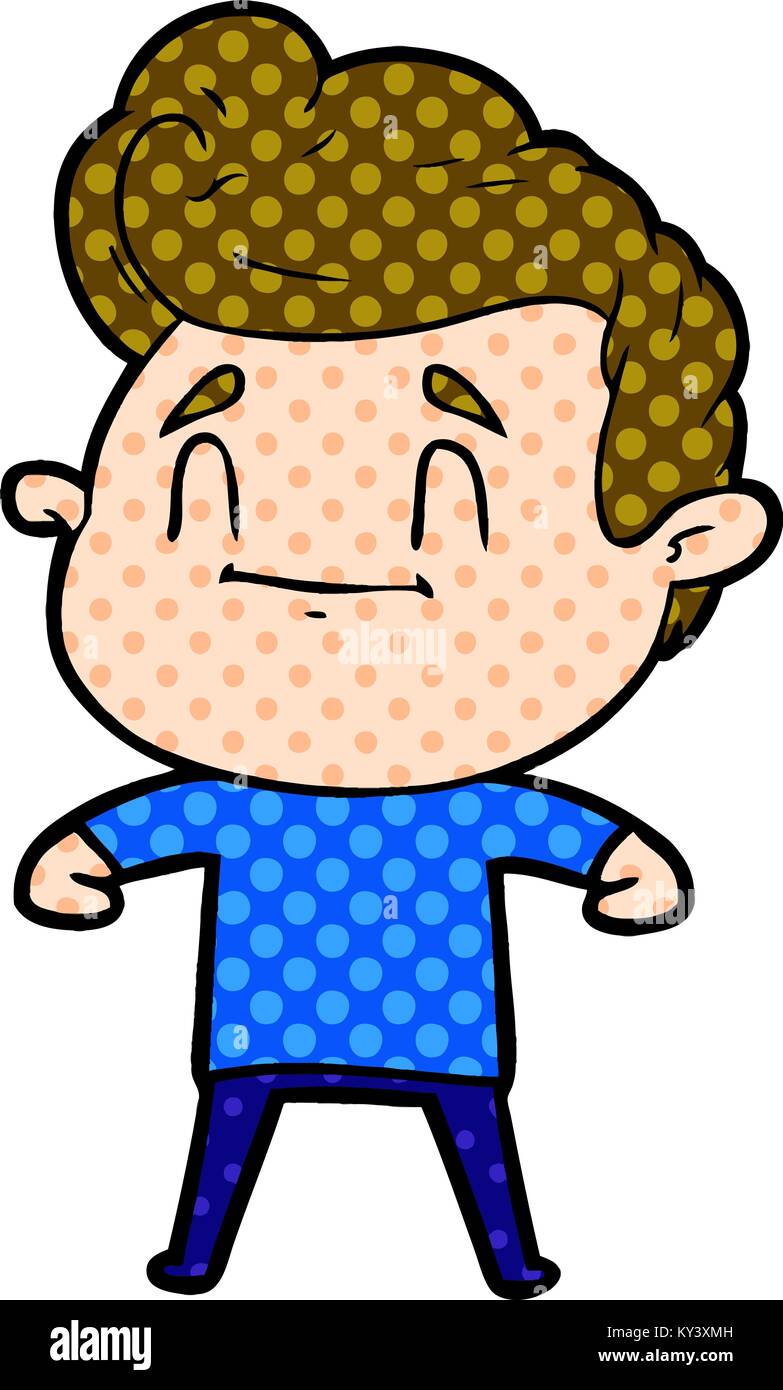 happy cartoon man Stock Vector Image & Art - Alamy