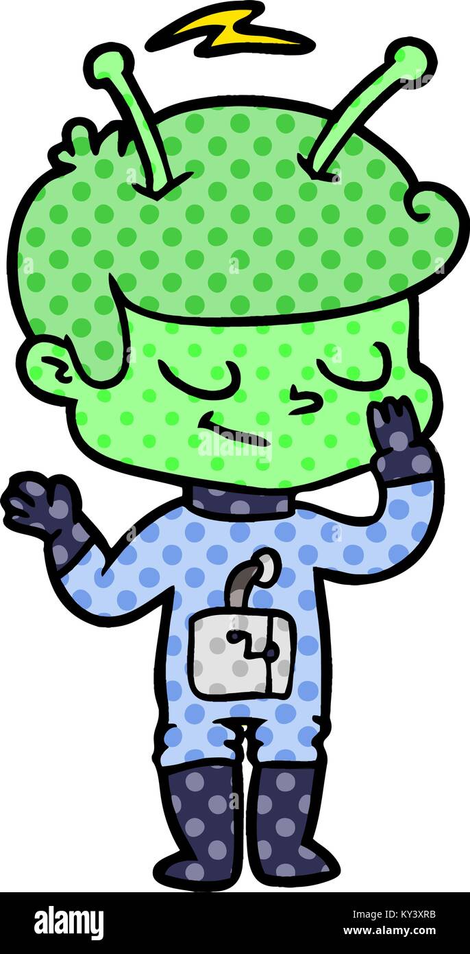 friendly cartoon spaceman Stock Vector Image & Art - Alamy