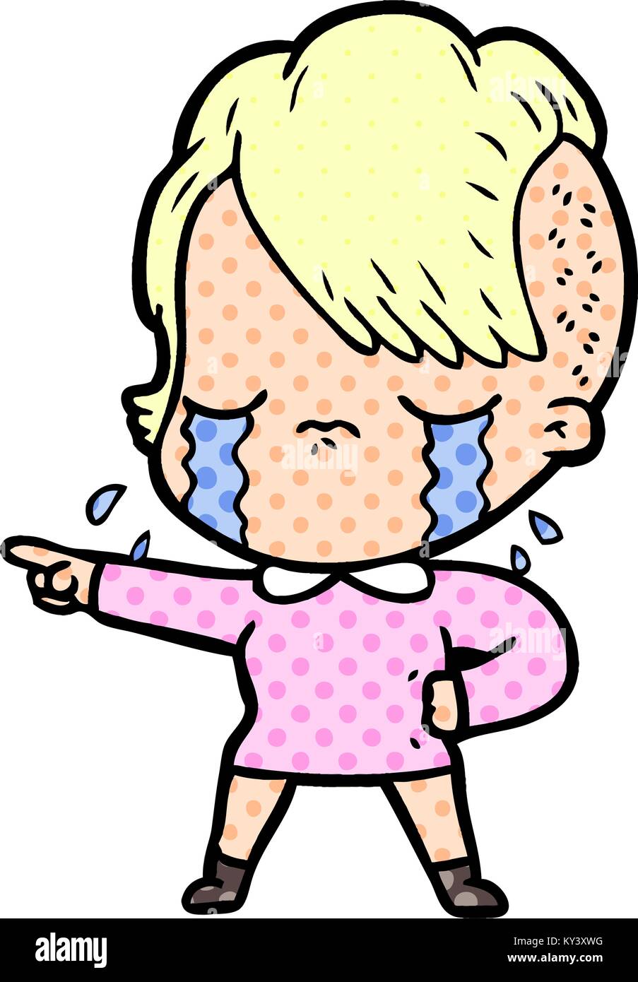 cartoon crying girl Stock Vector Image & Art - Alamy