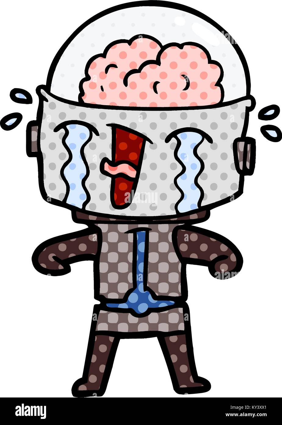 cartoon crying robot Stock Vector Image & Art - Alamy