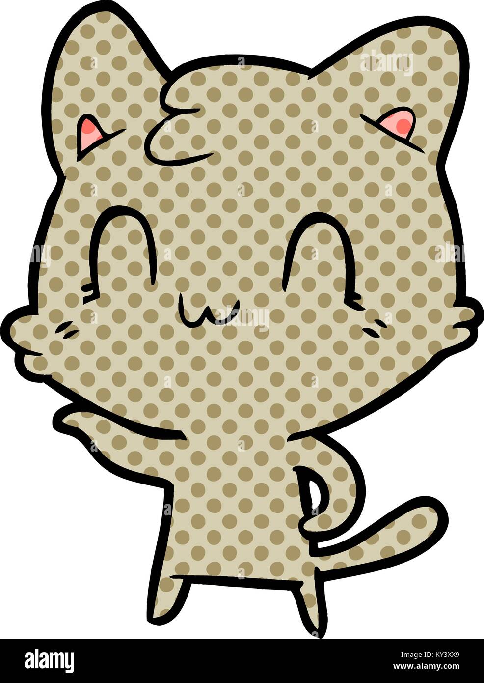 cartoon happy cat Stock Vector Image & Art - Alamy