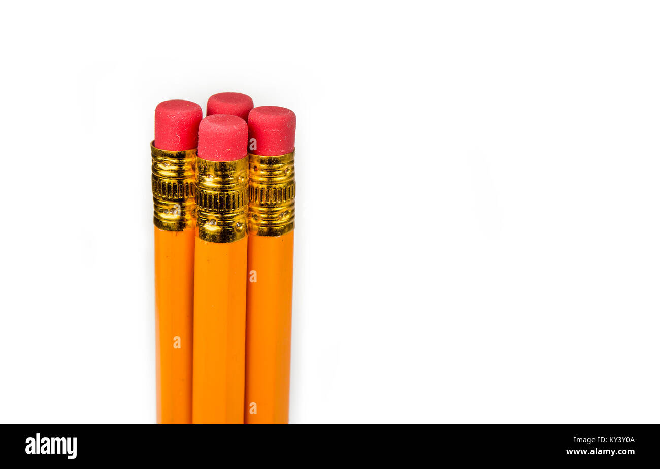 New unsharp pensils on the white background Stock Photo - Alamy