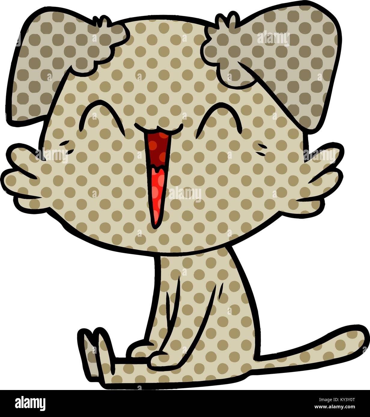 happy little dog cartoon Stock Vector Image & Art - Alamy