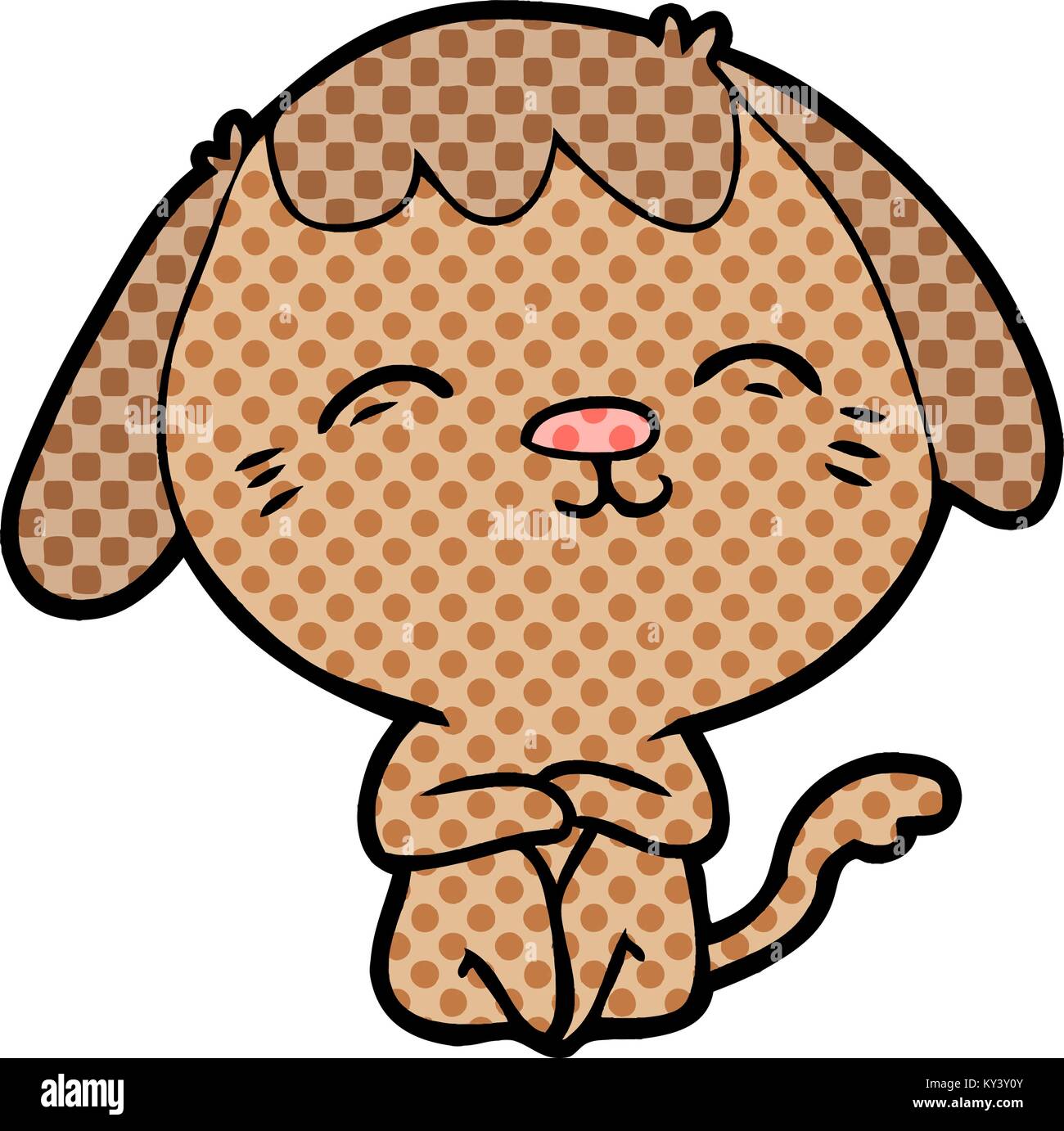happy cartoon dog Stock Vector Image & Art - Alamy
