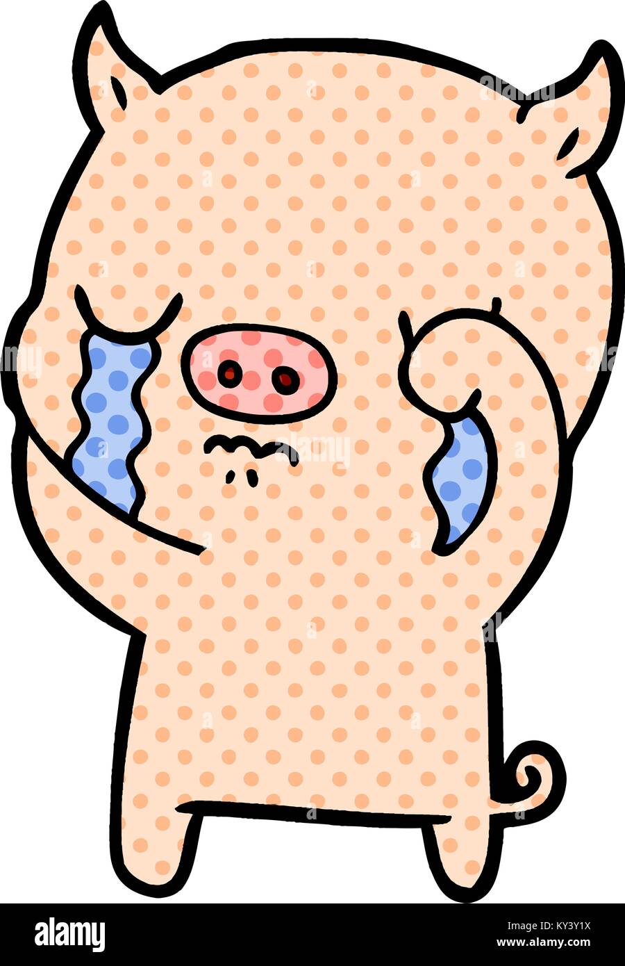 cartoon pig crying Stock Vector Image & Art - Alamy