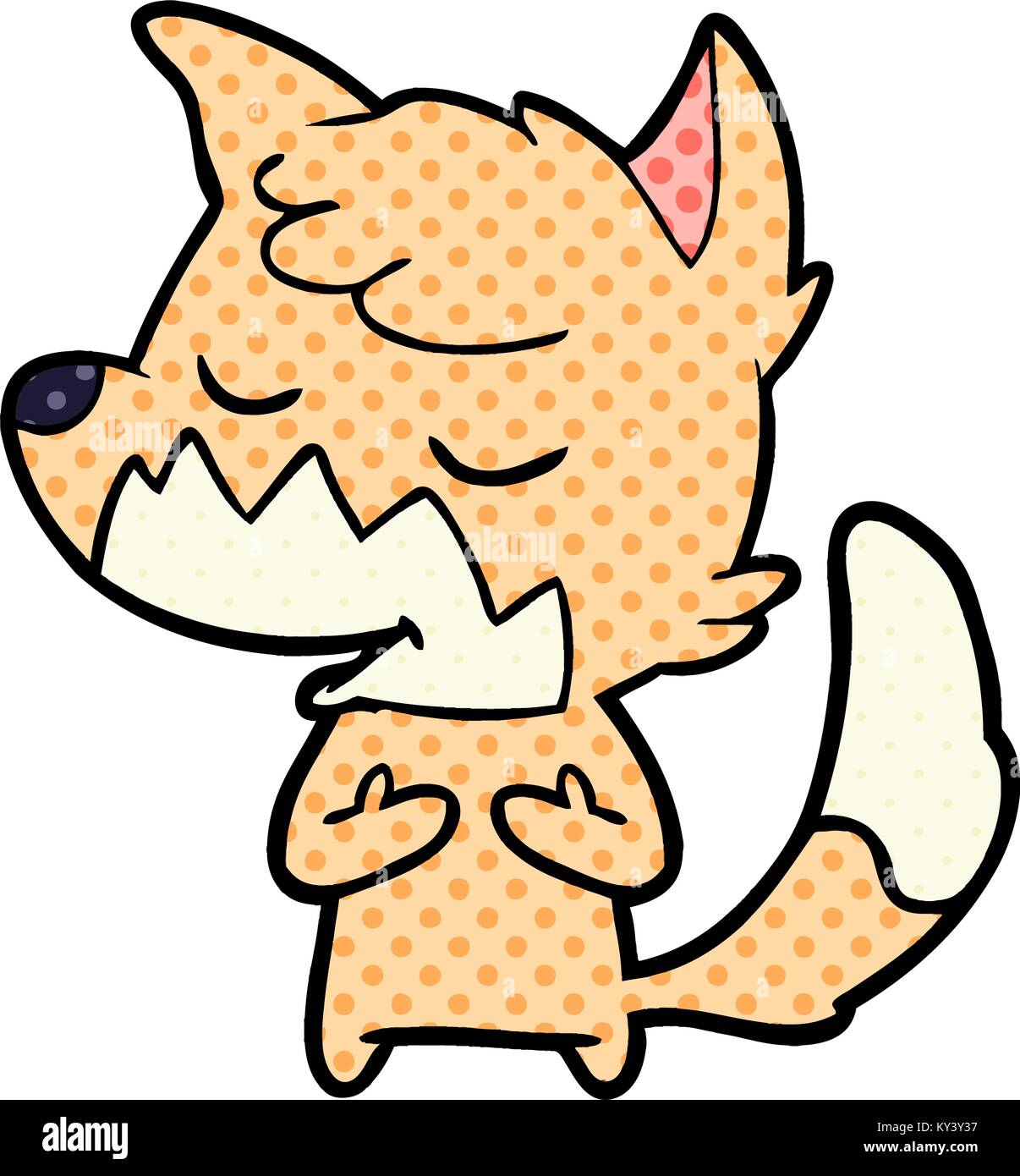 friendly cartoon fox Stock Vector Image & Art - Alamy